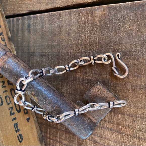 fire monkey | Jewelry | Vintage Banded Infinity Chain Link Silv ...